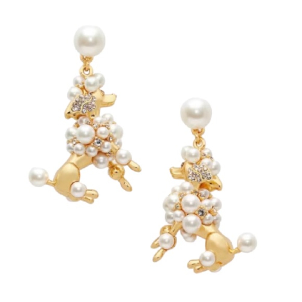 Kate Spade Poodles & Poms Statement Drop Earrings - Gem